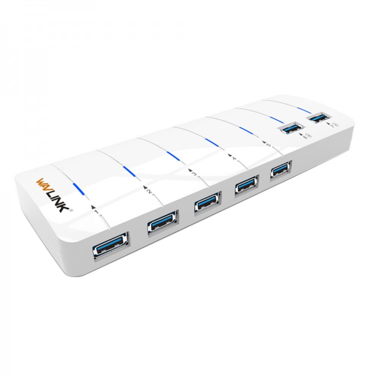 Portable USB 3.0 HUB 7 Ports Splitter 5Gbps Adapter for Phones PC ...