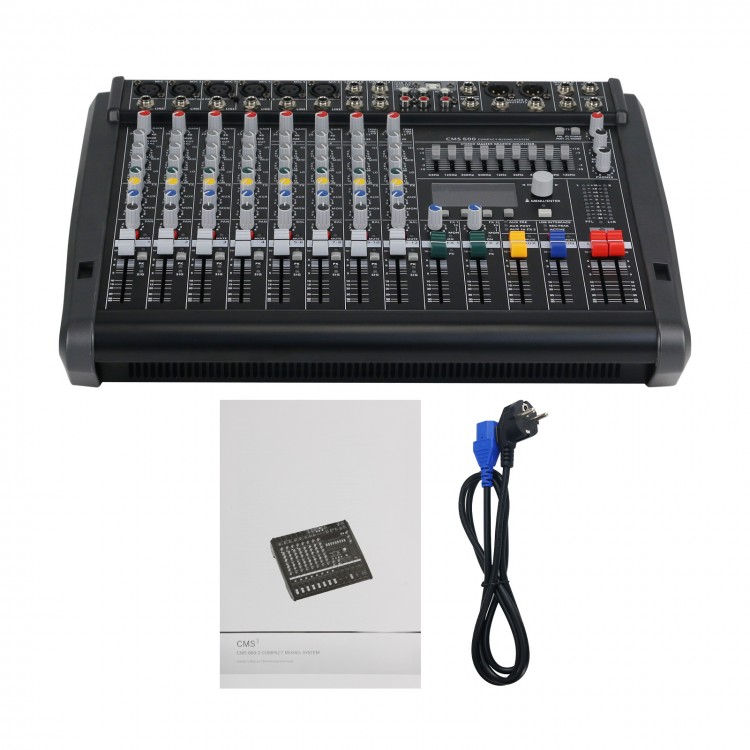 CMS600-3 6-Channel Audio Mixer Professional Mixing Console with Built ...