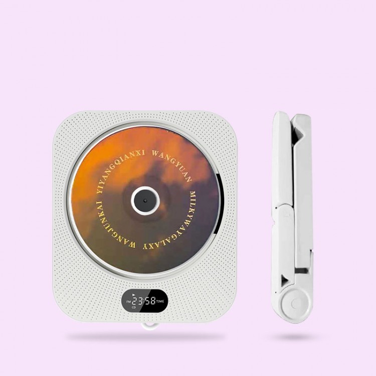 White CD Player Bluetooth CD Player Supporting FM Radio/USB Drive/TF ...